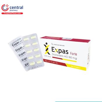 [CHÍNH HÃNG] Thuốc Expas Forte 80mg ức chế co thắt cơ trơn hiệu quả.