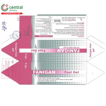 Thuốc Fanigan Fast Gel - giảm đau và kháng viêm tại chỗ, trị viêm khớp