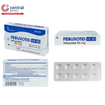 [CHÍNH HÃNG] Thuốc Febuxotid VK80 giảm acid uric ở bệnh nhân Gout