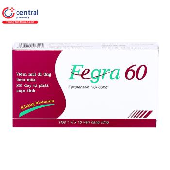 [CHÍNH HÃNG] Thuốc Fegra 60mg điều trị viêm mũi dị ứng