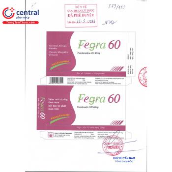 [CHÍNH HÃNG] Thuốc Fegra 60mg điều trị viêm mũi dị ứng