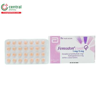 Thuốc Femoston Conti 1/5 điều trị triệu chứng do giảm Estrogen