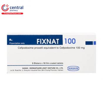[CHÍNH HÃNG] Thuốc Fixnat 100 trị nhiễm khuẩn hô hấp trên - dưới
