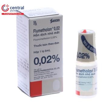 Thuốc nhỏ mắt Flumetholon 0,02% 5ml Santen trị viêm bờ mi