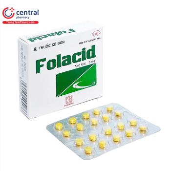 [CHÍNH HÃNG] Thuốc Folacid 5mg: Thuốc điều trị thiếu máu