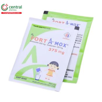 Thuốc Fortamox 375mg điều trị nhiễm khuẩn đường hô hấp, tiết niệu