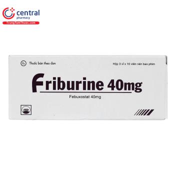 [CHÍNH HÃNG] Thuốc Friburine 40mg phòng và điều trị Gout cấp