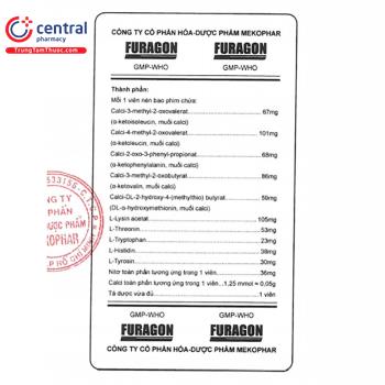 [CHÍNH HÃNG] Thuốc FURAGON - Thuốc cho người bệnh thận mạn