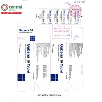 Thuốc Gabena 10 Tablet chỉ định để điều trị bệnh tâm thần phân liệt