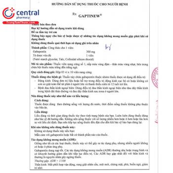 [CHÍNH HÃNG] Thuốc Gaptinew 300mg điều trị động kinh hiệu quả