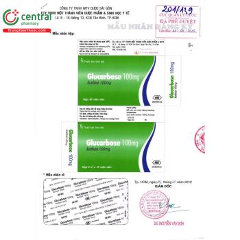 Thuốc Glucarbose 100mg Mebiphar - Điều trị bệnh đái tháo đường type 2
