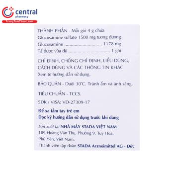 Thuốc Glucosamine Stada Sachet 1500mg giảm triệu chứng thoái hóa khớp