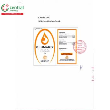 Thuốc Glumarix điều trị triệu chứng tăng tiết acid dạ dày, viêm dạ dày