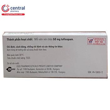 [CHÍNH HÃNG] Thuốc Grandaxin 50mg - Điều trị chứng lo âu, lãnh cảm