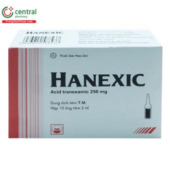 Thuốc Hanexic 250mg/5ml, điều trị và dự phòng chảy máu do rối loạn fibrin