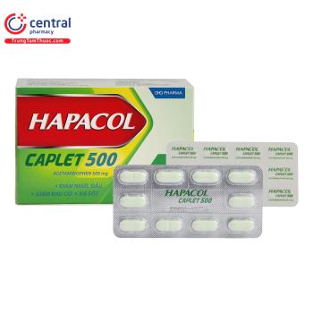 [CHÍNH HÃNG] Thuốc Hapacol caplet 500 chỉ định giảm đau và hạ sốt