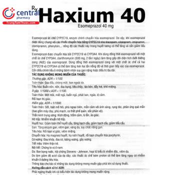 [CHÍNH HÃNG] Thuốc Haxium 40 phòng và điều trị loét dạ dày - tá tràng