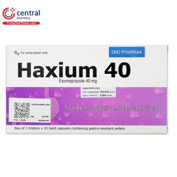 [CHÍNH HÃNG] Thuốc Haxium 40 phòng và điều trị loét dạ dày - tá tràng