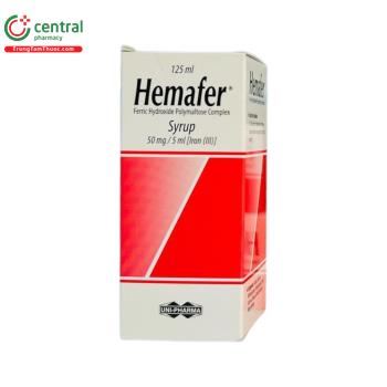 Thuốc Hemafer 125ml giúp dự phòng và điều trị bệnh thiếu máu do thiếu sắt