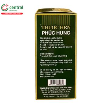 Thuốc hen Phúc Hưng 250ml - Điều trị dứt điểm hen phế quản