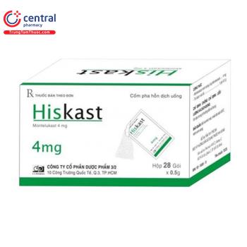 [CHÍNH HÃNG] Thuốc Hiskast 4mg điều trị hen phế quản mạn tính