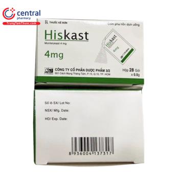[CHÍNH HÃNG] Thuốc Hiskast 4mg điều trị hen phế quản mạn tính