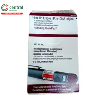 Thuốc Humalog Kwikpen 100IU/ml điều trị tiểu đường, kiểm soát đường huyết