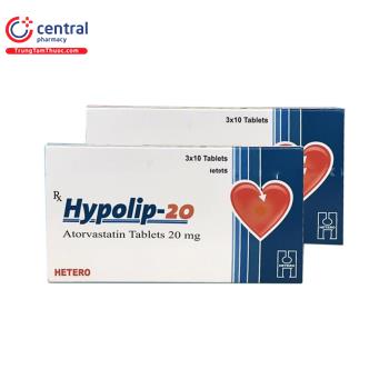 [CHÍNH HÃNG] Thuốc Hypolip-20 giúp hạ mỡ máu, bảo vệ thành mạch