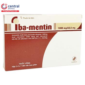 [CHÍNH HÃNG] Thuốc Iba-mentin 1000mg/62.5mg điều trị nhiễm khuẩn