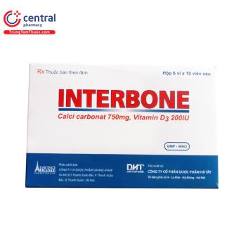 [CHÍNH HÃNG] Thuốc Interbone - Bổ sung calci và vitamin D3 cho xương