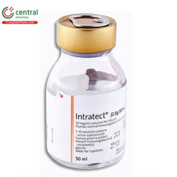 Thuốc Intratect 2.5g/50ml trị suy giảm miễn dịch nguyên phát, thứ phát