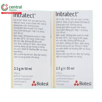 Thuốc Intratect 2.5g/50ml trị suy giảm miễn dịch nguyên phát, thứ phát