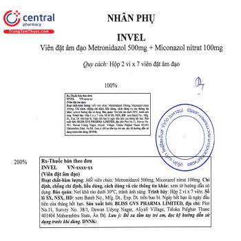 [CHÍNH HÃNG] Thuốc đặt phụ khoa Invel: chỉ định, giá thuốc