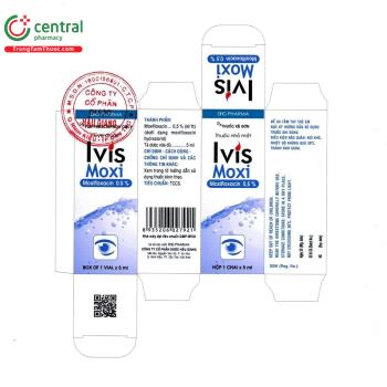 Thuốc nhỏ mắt Ivis Moxi 0,5% - Chỉ định điều trị viêm kết mạc có mủ