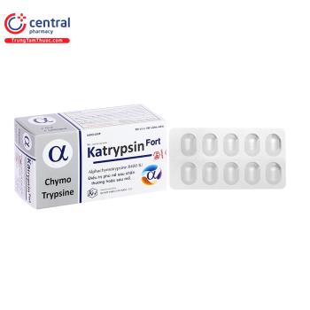 [CHÍNH HÃNG] Thuốc Katrypsin Fort 8400 IU giảm viêm và phù nề