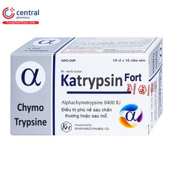 [CHÍNH HÃNG] Thuốc Katrypsin Fort 8400 IU giảm viêm và phù nề