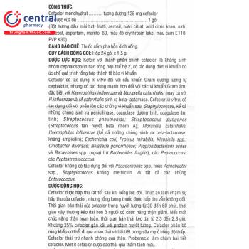 [CHÍNH HÃNG] Thuốc Kefcin 125: Tác dụng, liều dùng