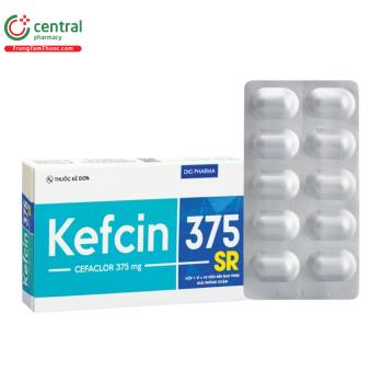 Thuốc Kefcin 375 SR điều trị các nhiễm khuẩn do vi khuẩn nhạy cảm