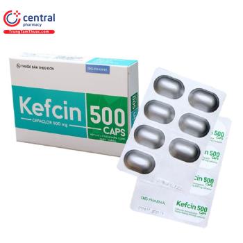 [CHÍNH HÃNG] Thuốc Kefcin 500 Caps điều trị nhiễm khuẩn đường hô hấp