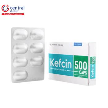 [CHÍNH HÃNG] Thuốc Kefcin 500 Caps điều trị nhiễm khuẩn đường hô hấp
