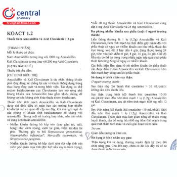 [CHÍNH HÃNG] Thuốc Koact 1.2 - điều trị nhiễm khuẩn
