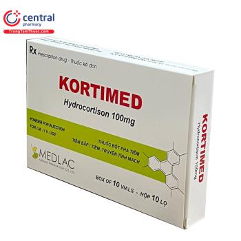 Thuốc kortimed (Hydrocortisone 100mg): công dụng - chỉ định, giá bán