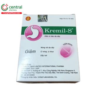 Thuốc Kremil-S điều trị viêm loét dạ dày-tá tràng