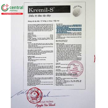 Thuốc Kremil-S điều trị viêm loét dạ dày-tá tràng