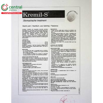 Thuốc Kremil-S điều trị viêm loét dạ dày-tá tràng
