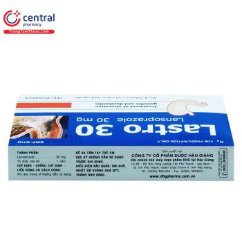 [CHÍNH HÃNG] Thuốc Lastro 30 điều trị viêm loét dạ dày