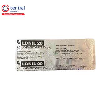 [CHÍNH HÃNG] Thuốc Ldnil 20mg giảm cholesterol máu
