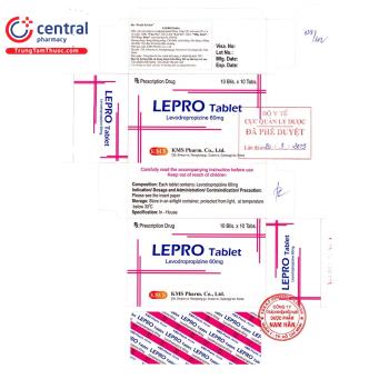 [CHÍNH HÃNG] Thuốc Lepro Tablet 60mg điều trị tình trạng ho hiệu quả