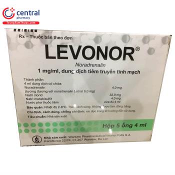 [CHÍNH HÃNG] Thuốc Levonor 4mg/4ml giúp điều trị giảm huyết áp