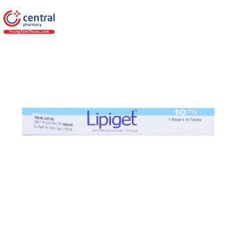 [CHÍNH HÃNH] Thuốc Lipiget 10mg tác dụng hạ cholesterol máu